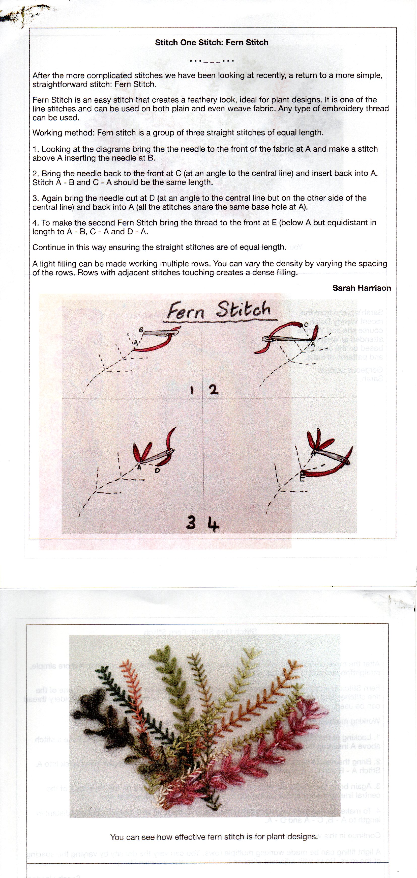 Fern Stitch – Horsham Creative Embroiderers
